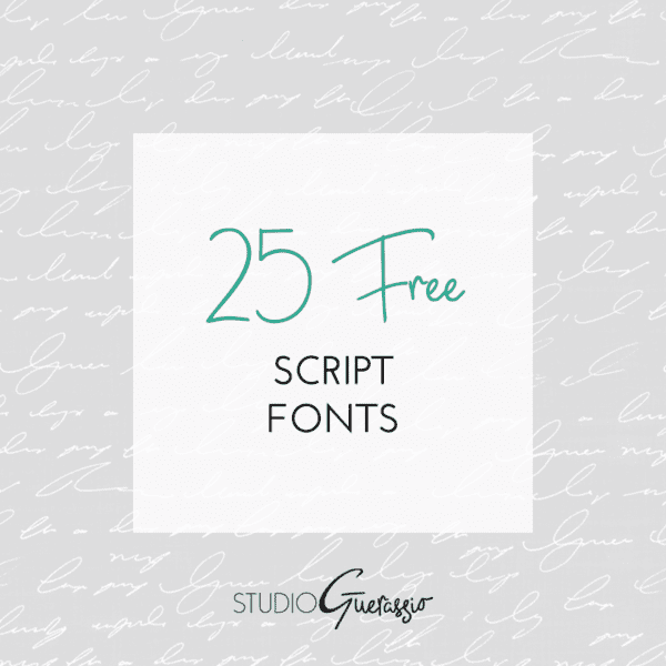 25 Free Script Fonts — Studio Guerassio — Branding Consultant