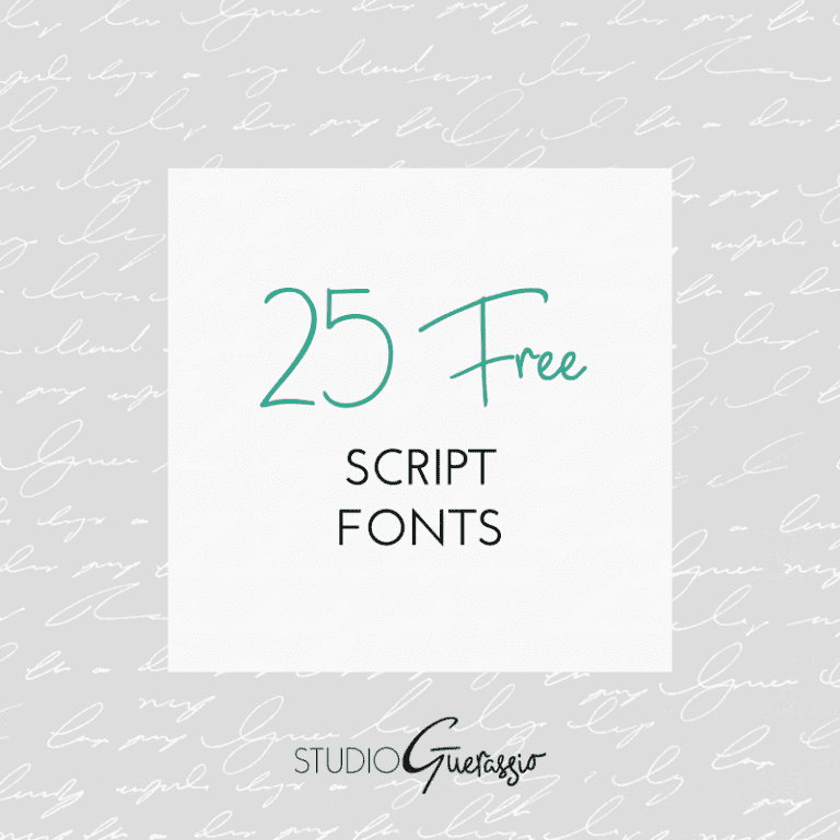 25 Free Script Fonts — Studio Guerassio — Branding Consultant
